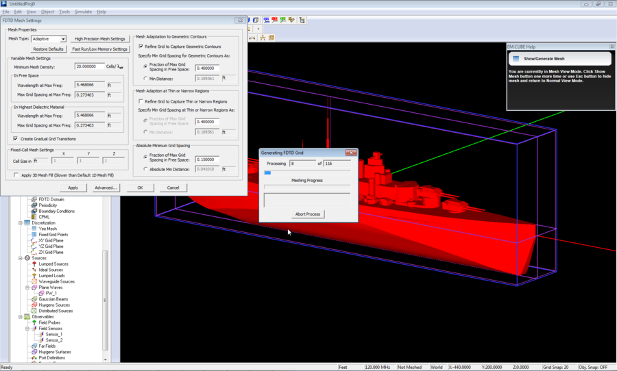 EM.Tempo Example Project: Fields Near a Ship - Emagtech Wiki